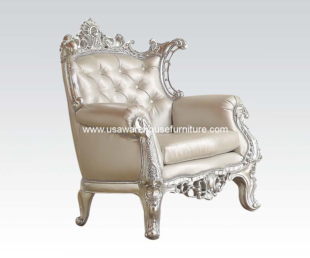 Accent Chair Silver Frame - USA Warehouse Furniture