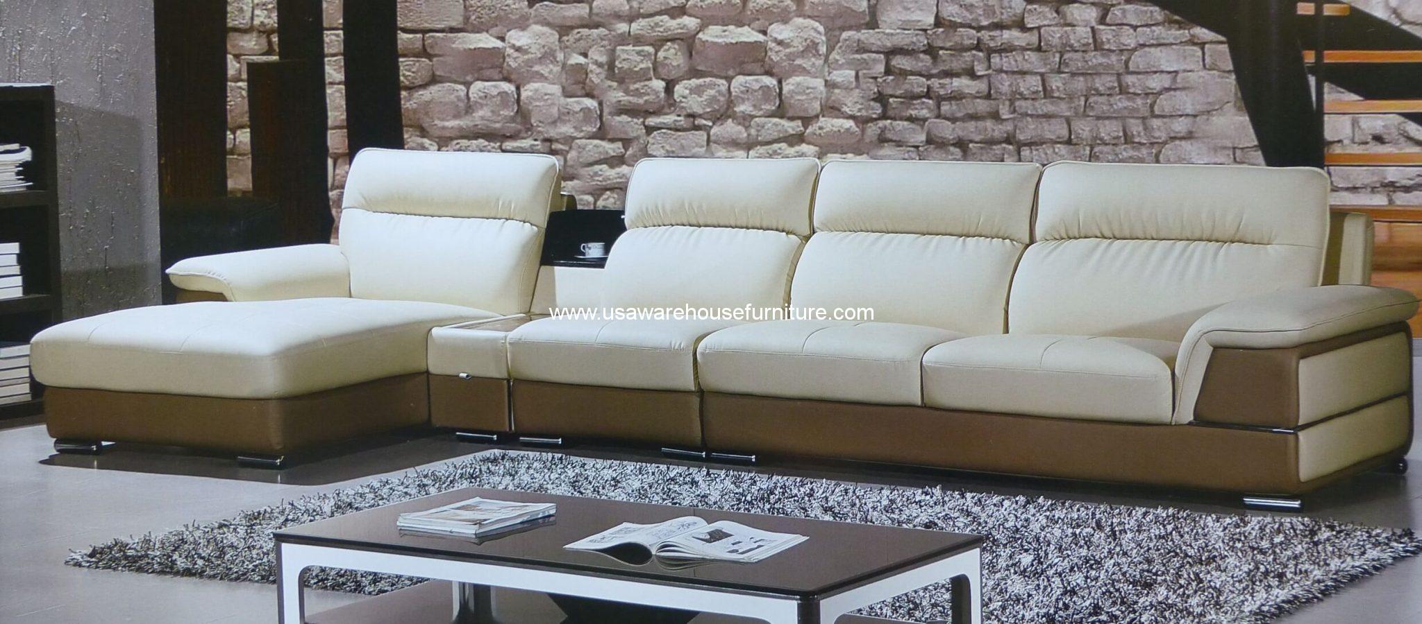 Camel Leather Sofa Set