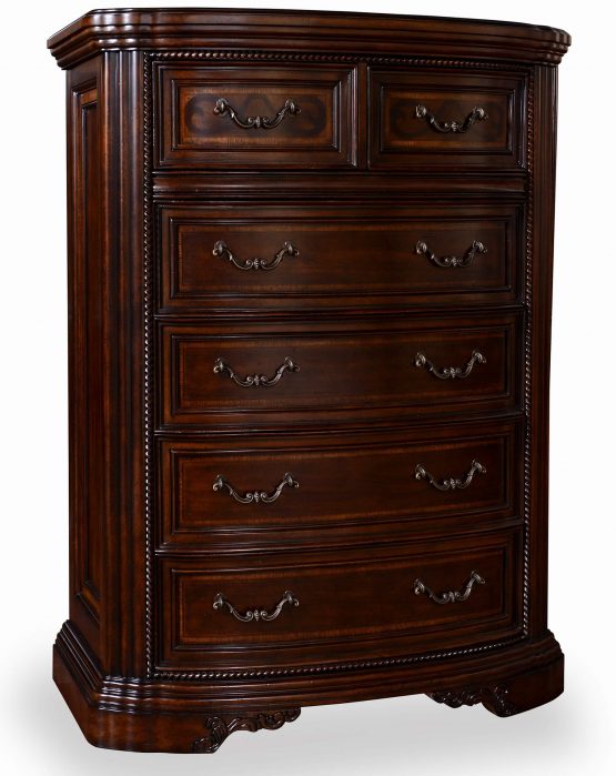 Ragenardus 6 Drawer Chest Vintage White Finish - USA Warehouse Furniture