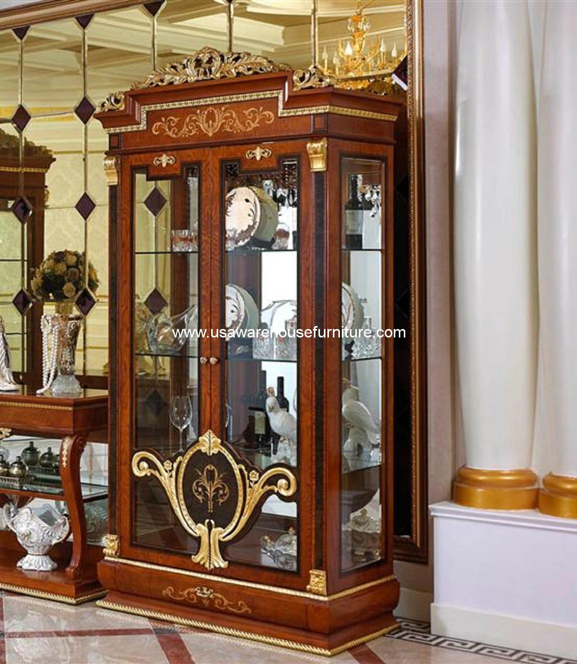 Empire European Luxury 2 Door Showcase Cabinet - USA Warehouse Furniture