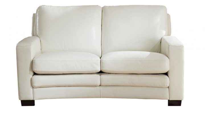 Joanna Ivory White Full Top Grain Leather Loveseat - USA Warehouse ...