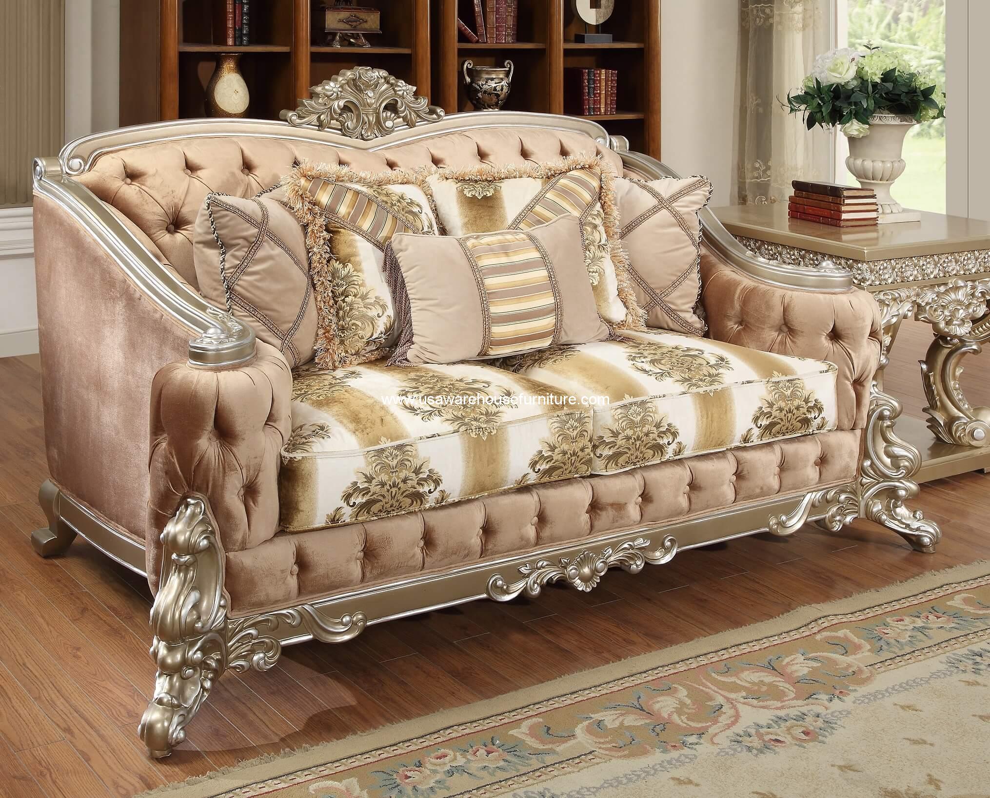 Royal Palace Sofa Set Homey Design HD-820 - USA Warehouse Furniture