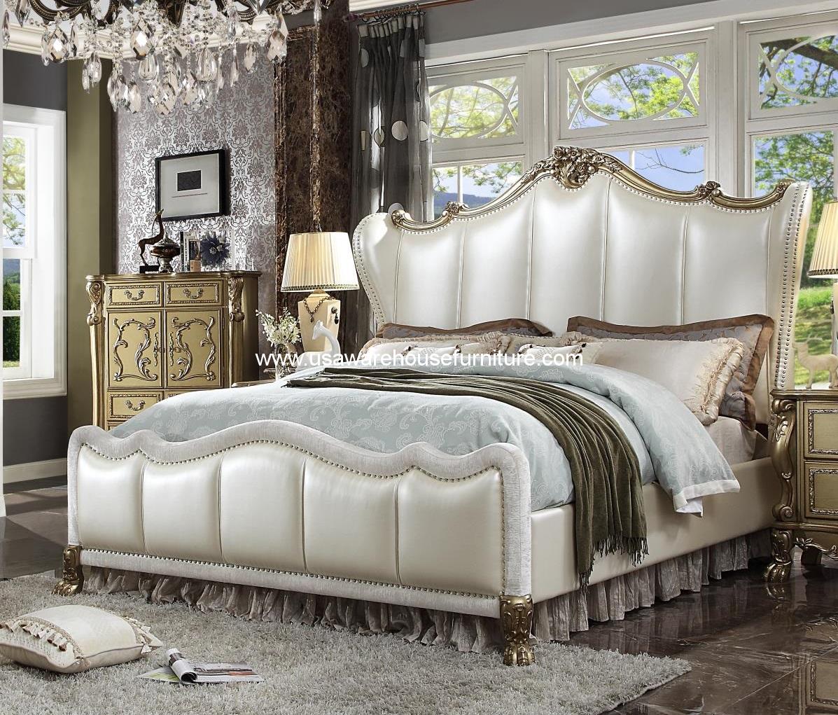Dresden II Upholstered Pearl Bed - USA Warehouse Furniture