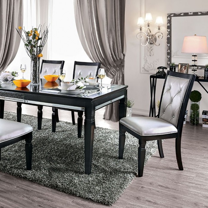 Alena Modern Dining Set Black Finish - USA Warehouse Furniture